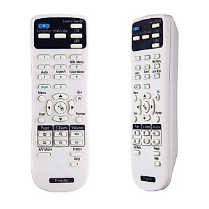 MYHGRC Projector Remote Control for Epson Projector PowerLite E20 119W X49 W49 118 982W 1288 EB-720 EB-L200X EB-L520U BrightLink 1480Fi 1485Fi EB-725Wi 735Fi 725Wi EX3280 Home Cinema 880 880X