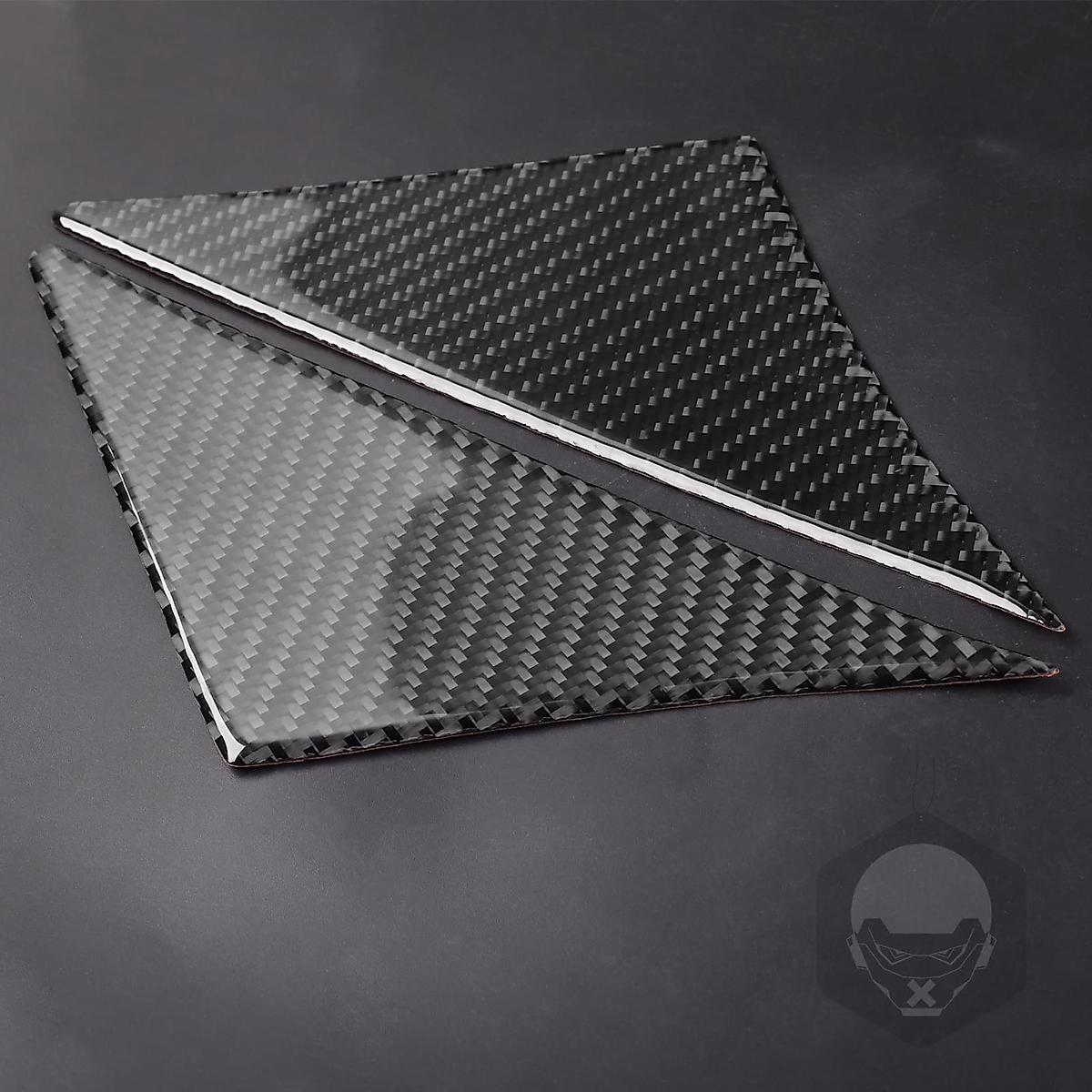 PJFUS Real Premium Carbon Fiber Car Window A-Pillar Triangle Panel Anti-Collision Cover Soft Sticker Compatible with Toyota Supra GR A90 A91 MK5 2019-2022 Auto Exterior Trim Accessories Black 4pcs