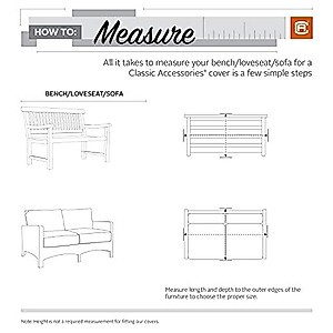 Classic Accessories Veranda Loveseat Cover For Hampton Bay Spring Haven Wicker Patio Loveseats, Patio Bench Cover