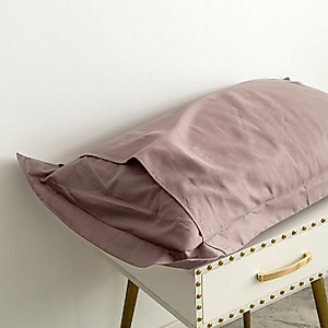 SUSYBAO Single Duvet Cover Twin 100% Cotton 2 Pieces Set 1 Taupe Duvet Cover with Zipper Ties 1 Pillow Sham Soft Farmhouse Solid Color Taupe Bedding Set Lightweight