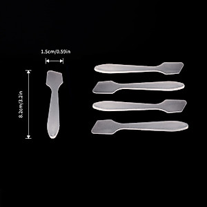 G2PLUS 100 PCS Disposable Makeup Frosted Tip Spatula, 3.2'' x 0.6'' Makeup spatula, Cosmetic Spatula for Mixing and Sampling, Facial Stick Applying the Mask, Clay mask, Peel Pask, Serum Polypropylene