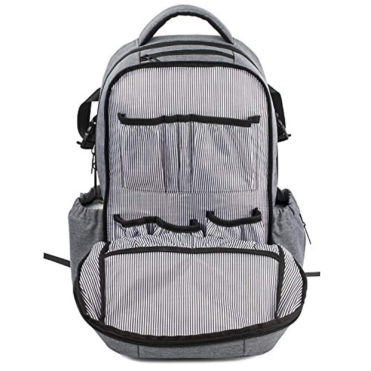 ALLCAMP OUTDOOR GEAR diaper bag XXX-Large capacity SUPPORT ANY BABY STROLLER with changing pad, 26L (X-Grey)