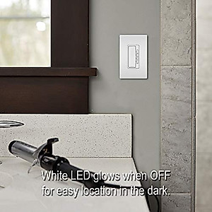 Legrand - Pass & Seymour Radiant 4 Button Light Switch with LED Locator, White Digital Light Switch with Countdown Timer and Rocker Wall Switch, RT2WCCV4, 1 Count