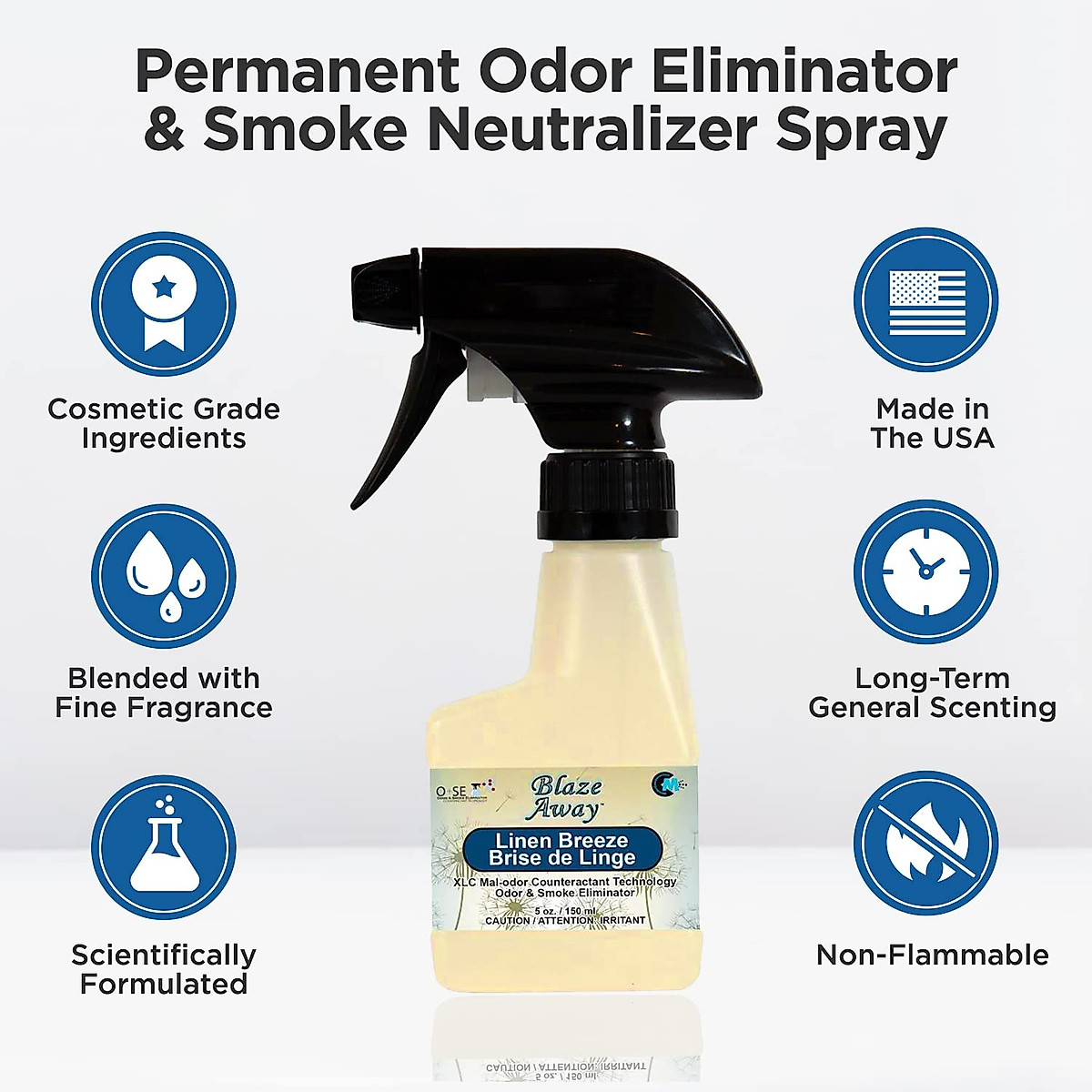 Blaze Away Odor Eliminator & Smoke Neutralizer Spray (Linen Breeze, 5 oz.)