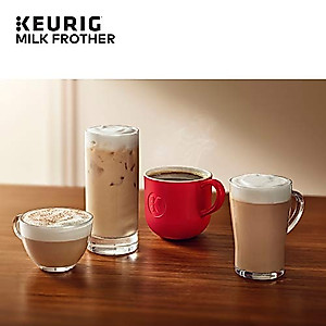 Keurig Standalone Frother Works Non-Dairy Milk, Hot and Cold Frothing, 6 Oz, Black