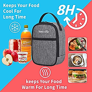 Mini Thermal Bag, Snack Bag, Insulated Lunch Bag, Lunch Cooler Bags, Exact Designed for Insulated Food Jar below 27oz, Lunch Tote Bag for Child,Men,Women …