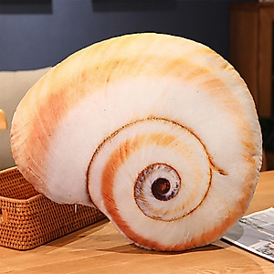 Whlo4U Simulation Sand Snail Plush Pillow, Sand Snail Stuffed Throw Pillow，Home Sofa Beach Decoration, Birthday Christmas Funny Gift for Kids Adults