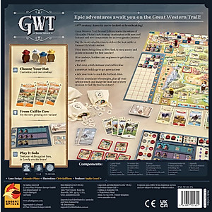 Great Western Trail 2nd Edition Board Game - Epic Strategy Board Game for Ranchers and Adventurers! Family Game for Kids & Adults, Ages 12+, 1-4 Players, 75-150 Min Playtime Made by Eggertspiele