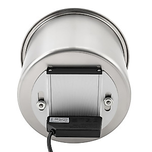 BANLICALI 7L Soup Chafer, 400W Stainless Steel Soup Pot with Electric Heating Plate and Pump, Round Soup Chafer for Catering Parties Events Wedding Silver Adjustable Temperature 50-85℃