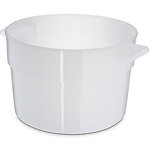Carlisle FoodService Products BPA-Free Bains Marie Round Storage Container, 2 Quart, White