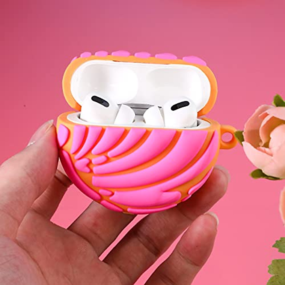 Lupct Fashion Case for AirPod Pro 2019/Pro 2 Gen 2022 Cover Cases Cute Funny Luxury Cool Design for Men Boys Teen Girls Women Fun Unique Character 3D Trendy for AirPods Pro Air Pods Pro(Pink Concha)