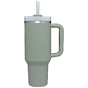 40oz Quencher Adventure modern tumbler, Stainless Steel Vacuum Insulated Tumbler, Travel Tumbler With Lid and Straw comes with silicone bumper free (bay leaf)