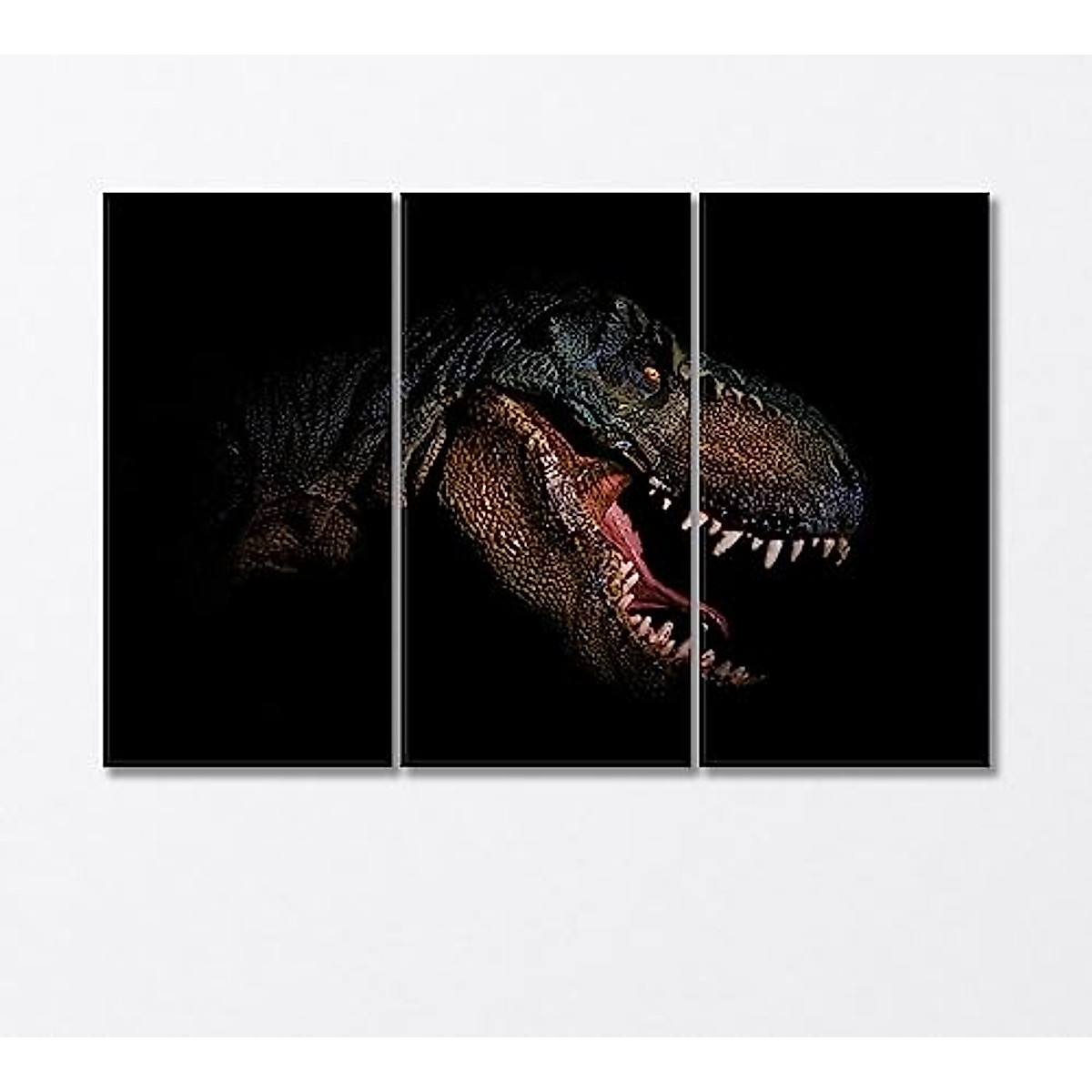 Dinosaur Head in the Dark Canvas Print 1 Panel / 36x24 inches