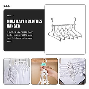 Tofficu Space Saver Hangers Hangers Space Saving Multifunctional Rotatable Plastic Clothes Rack Foldable Clothes Rack for Room Organization Hangers Space Saving