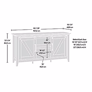 Sauder Dakota Pass Credenza, For TV's up to 70", Craftsman Oak finish