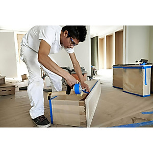 3M Hand-Masker Masking Plastic, 12 in x 120 yds, Easy To Wrap Around Objects, No Paint Bleed-Through, Minimize Messy Clean-Up, Waterproof, 1 Roll (MPL12)