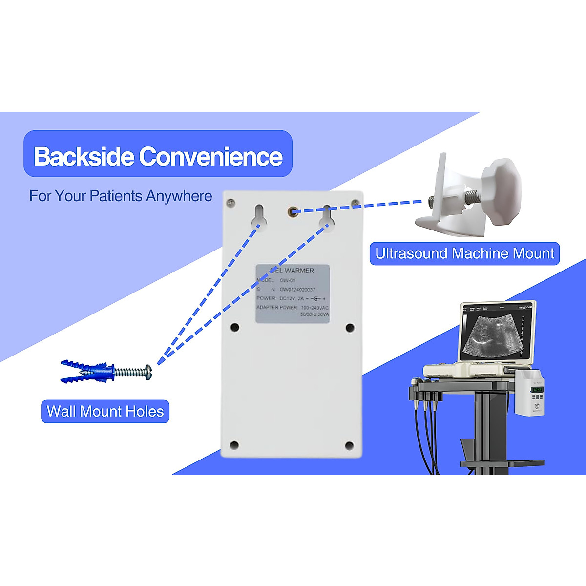 Premium Digital 1-Bottle Gel Warmer, Ultrasound Gel Warmer, Gel Warmer Ultrasound, Massage Oil Warmer, 1 Year Warranty