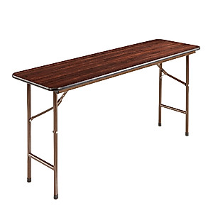Alera FT726018MY 59.88 in. W x 17.75 in. D x 29.13 in. H Rectangular Wood Folding Table - Mahogany