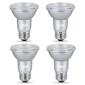 Feit Electric PAR20 LED Bulbs, 50W Equivalent, Dimmable Spotlight Bulbs, 3000k Bright White, E26 Base, 90 CRI, 450 Lumen, 22-Year Lifetime, PAR20 Flood Light Bulbs, Damp Rated, PAR20DM/930CA/4, 4 Pack