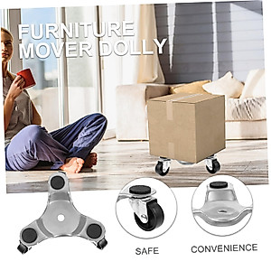 3pcs 3 Mover Moving Furniture Tool Moving Furniture Dolly Steel Tri-dolly Moving Appliances Dolly Tool 3 Wheel Furniture Dolly Triangle Dolly Swivel Caster