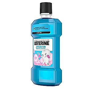 Listerine Smart Rinse Kids Fluoride Anticavity Mouthwash, Bubble Blast Flavor, 500 mL (Pack of 2)