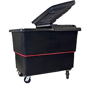 Rubbermaid Commercial Products Cube Truck, 9.6 Bushel, Black, FG471200BLA