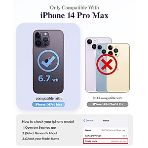 GVIEWIN for iPhone 14 Pro Max Case Compatible with MagSafe, [Screen Protector + Camera Lens Protector][MIL-Grade Protection] Magnetic Floral Clear Shockproof Women for 14 Pro Max Phone Case(Foliolosa)