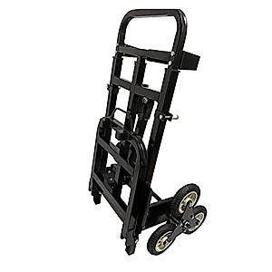 Gakee Stair Dolly 460LBS Weight Capacity, Stair Climber Dolly Height Adjustable Handle with 6 Wheels Heavy Duty Foldable Stair Climber Cart (460 LBS)