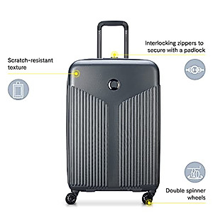 DELSEY Paris Comete 3.0 Hardside Expandable Luggage with Spinner Wheels, Blue, Carry-on 20 Inch
