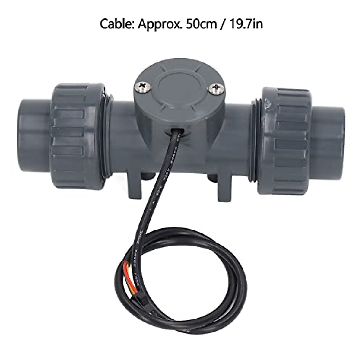 Flowmeter, Large Flow UPVC DN25 RS485 Data Transmission IP65 Protection Fluid Meter Counter for Irrigation