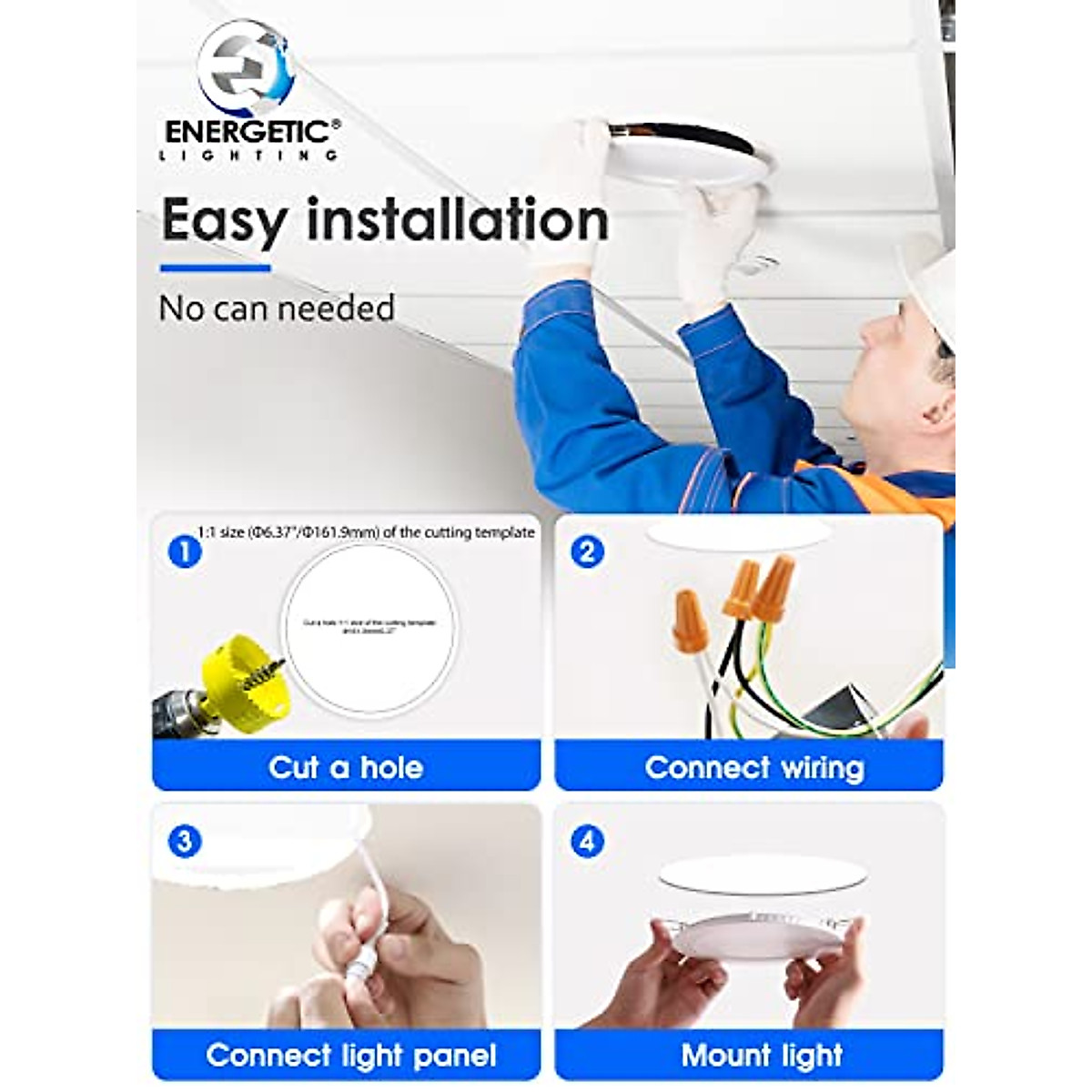 12 Pack 5CCT Ultra-Thin LED Recessed Lighting 6 Inch, Downlight with Junction Box, 2700K/3000K/4000K/5000K/6500K Selectable, 12W 110W Eqv, Dimmable Wafer Lights, 1050LM Canless LED Recessed Light, ETL