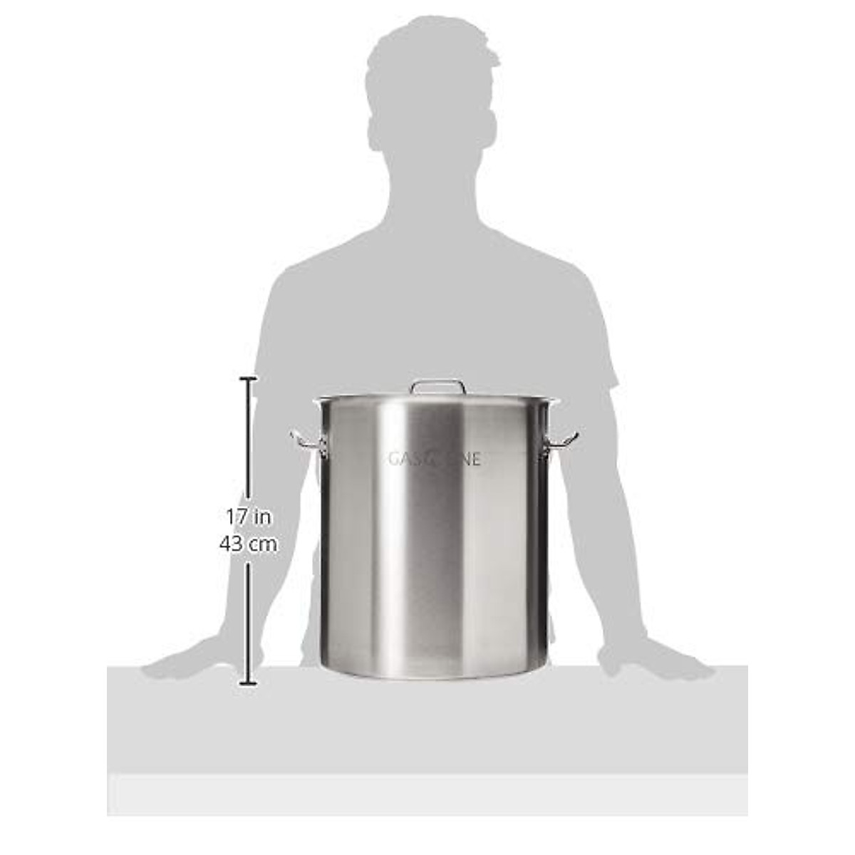 Gas One Fryer Pot 32 quart - All Purpose - Stainless Steel Tri-Ply Bottom with All Purpose Pot Deep Fryer Steam & Boiling Basket