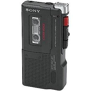 Sony M-450 Microcassette Recorder with 30 Hours of Battery Life