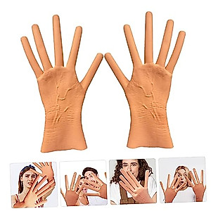 DOITOOL 1 Pair Cosplay Glove Halloween Costume Gloves hot Dog Scary Party Props Gothic Gloves Party Costume Gloves Halloween Costume Accessory Full Finger Gloves Halloween Gloves