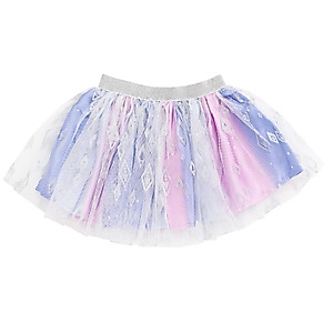 Disney Frozen Elsa Toddler Girls T-Shirt Mesh Skirt and Scrunchie 3 Piece Outfit Set 5T