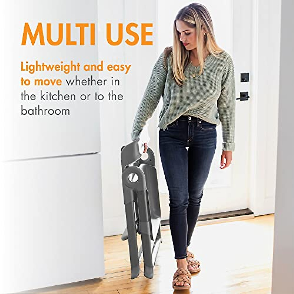 Boon PIVOT Toddler Tower - Folding Step Stool for Kids - 21.75 L x 22.75 W x 34.75 H - Montessori Toddler Kitchen Stool Helper - Ages 18 Months to 4 Years