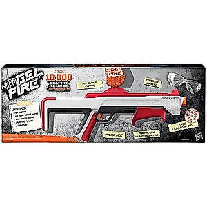 NERF Pro Gelfire Raid Blaster, Fire 5 Rounds at Once, 10,000 Gel Rounds, 800 Round Hopper, Eyewear, Toys for Teens Ages 14 & Up
