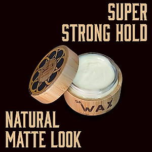 Da'Dude Hair Wax for Men - Ultra Strong Hold, Matte Finish, Non-Greasy Hair Styling, 100ml Eco-Friendly Wooden Tub