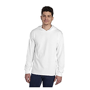 Fruit of the Loom - HD Cotton Jersey Hooded T-Shirt - 4930LSH - XL - White