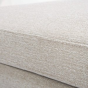 Tommy Hilfiger Russell AccentChair, Medium-Soft Pillow Back, Mid-Century Modern & Industrial Armchair, Comfortable LoungeChair for Living Room, Bedroom, or Office, Gray Square Metal Frame in Linen