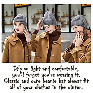 HiRui Knit Beanie for Men Women Kids, Winter Hats Warm Classic Daily Skull Caps (Black)