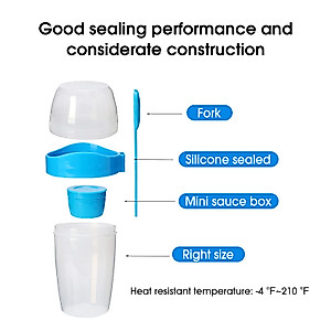 ABEFHELM 4 Pack Breakfast On The Go Cups Cereal Yogurt Cups with Lids and Spoon Reusable Oatmeal Cup for Breakfast, Cereal, Milk, Fruit, Small Snacks