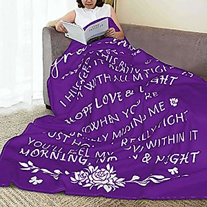I Love You Grandma Gift Blanket Soft Throw Great Grandmother Gifts for Grandma Nana Gifts from Grandkids for Birthday Mothers Day Wrap Your Grandmother with Love and Inspirational Words 50" x 60"