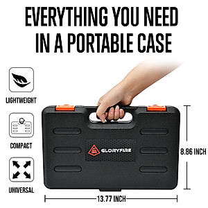 GLORYFIRE Elite Gun Cleaning Kit for Handgun Shotgun Rifle Cleaning Kit for All Guns with Reinforced and Lengthened Rods, Cotton Mop, High-end Double Head Brushes, Bronze Brushes with Steel Wire