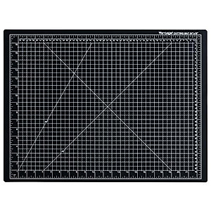 Dahle Vantage 10672 Self-Healing Cutting Mat, 18"x24", 1/2" Grid, 5 Layers for Max Healing, Perfect for Crafts & Sewing, Black