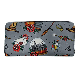 Loungefly Harry Potter Relics All Over Tattoo Print Wallet