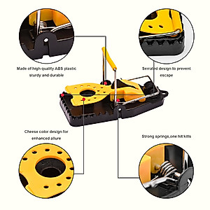6 Pack Mouse Traps, Updated Model Mice Trap Indoor, Reusable for House Small Mouse Trap