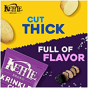 Kettle Brand Potato Chips, Krinkle Cut Truffle and Sea Salt, 7.5 Oz
