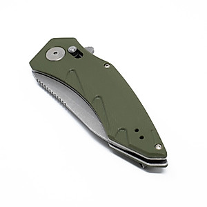 REVO Storm 3.25" VG10 Stainless Steel Blade with G10 Scale Handle, Crossbar Lock Knife, Heavy Duty Blade with Easy Open Flipper Tab, Reversible Pocket Clip EDC Knife (Black, Drop Point)