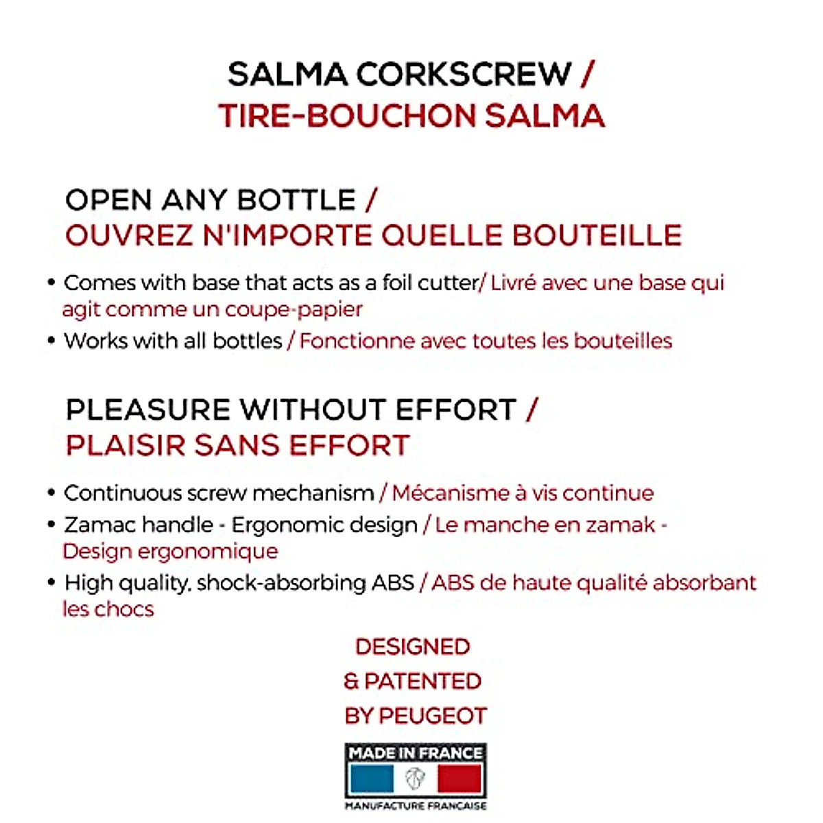 Peugeot Salma 8-Inch Corkscrew